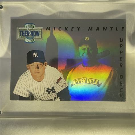 Upper Deck Authenticated Mickey Mantle Then And Now Tn17 Ltd Ed Jumbo
