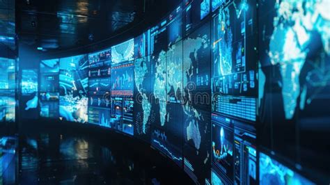 The Futuristic Data Control Centerai Generated Image Stock Image