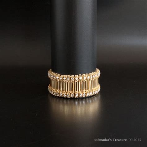 Beading Tutorial Bracelet Pattern With Bugle Beads Rose Etsy