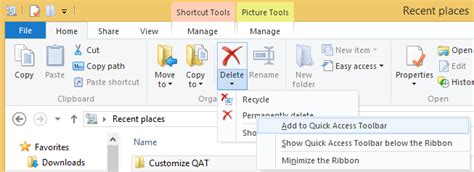 how to add any ribbon command to the quick access toolbar of file
