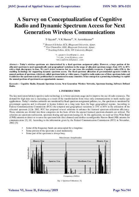 pdf a survey on conceptualization of cognitive radio and dynamic