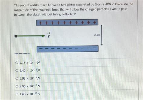 Solved The Potential Difference Between Two Plates Separated