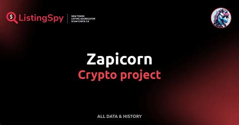 Zapicorn Crypto Project Zapi Token Listings Events Analysis Listingspy