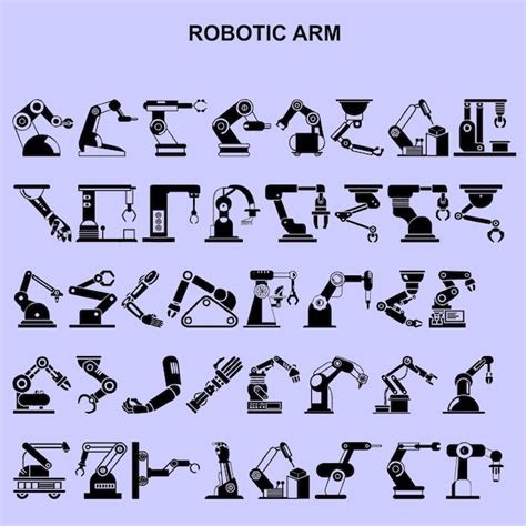 Premium Vector Set Of Robotic Arm Vector