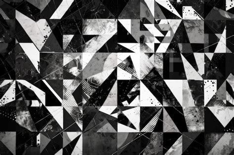 Premium Ai Image Abstract Black And White Shapes In A Minimalist Composition Generative Ai