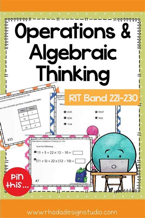 Nwea Map Prep Math Practice Task Cards Operations Algebraic Thinking