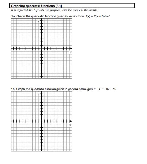 Solved Graphing Quadratic Functions 31 It Is Expected That