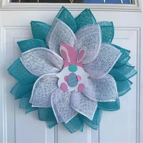 Ydojg Rabbit Easter Wreath Rabbit Decorations Cloth Wall Hanging Sites