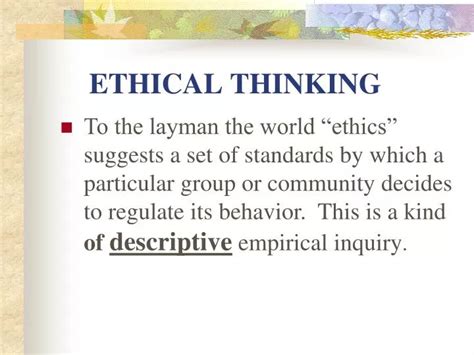 Ppt Ethical Thinking Powerpoint Presentation Free Download Id 1093093