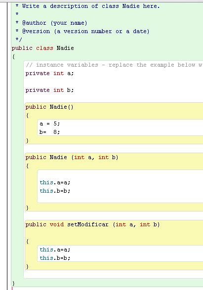 Método Básico De Modificación De Datos Curso Java Bluej