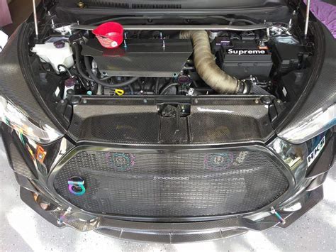 Veloster Turbo Carbon Fiber Radiator Shield 2012 2017 Veloster Turbo Socal Garage Works