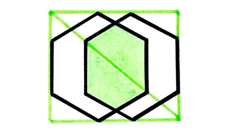 Two Overlapping Hexagons And A Rectangle In Notes