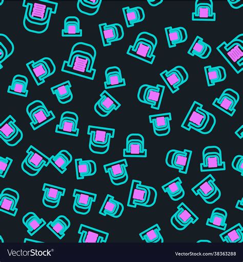 Line Hangar With Servers Icon Isolated Seamless Vector Image