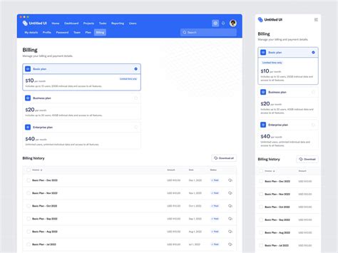 Plans And Billing Settings — Untitled Ui By Jordan Hughes® On Dribbble