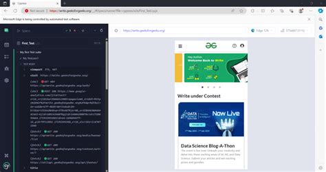 getting started with cypress test automation geeksforgeeks