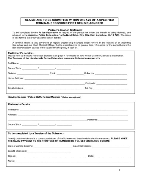 Fillable Online Tpa Claim Form Apr 20 Fax Email Print Pdffiller
