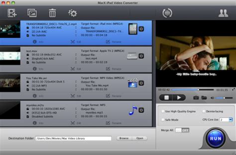 MacX IPad Video Converter Convert HD General Video To IPad IPad Mini Apple TV MOV MP4