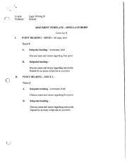 Argument Template Pdf Course Hero