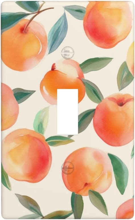 Cartoon Peaches Wall Plates Single Toggle Light Switch Cover Decorative