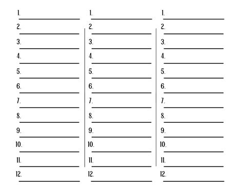 Blank Answer Sheet Template