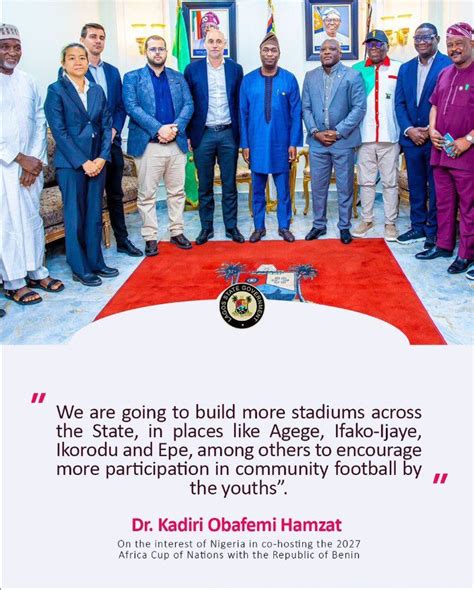 “agege Stadium Will Be Ready Soon” Affirms Deputy Governor As He