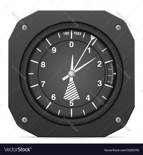 Flight Instrument Altimeter Royalty Free Vector Image