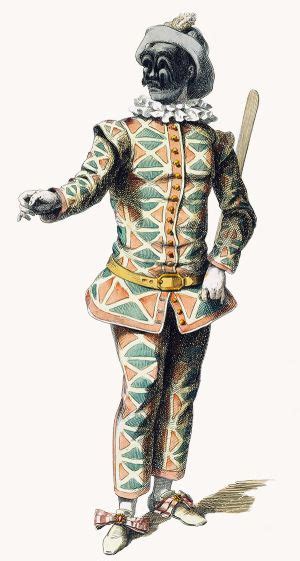 Harlequin Hellequin Arlecchino Commedia Dellarte Italian Comedy
