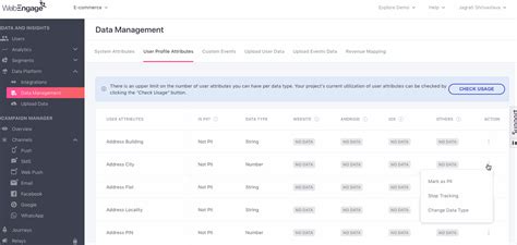 User Profile Attributes