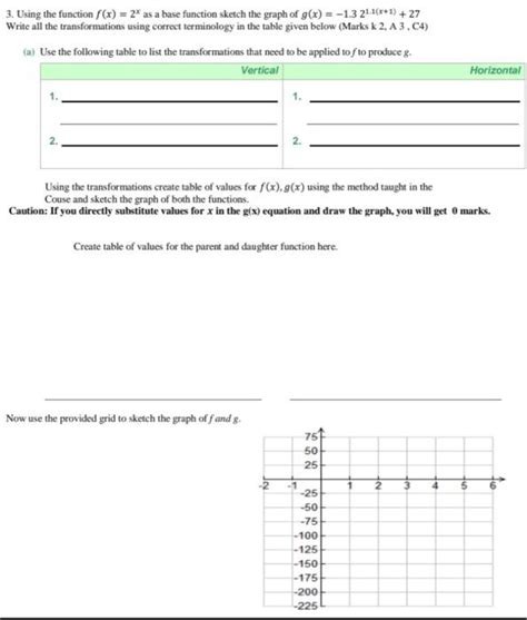solved 3 using the function f x 2x as a base function