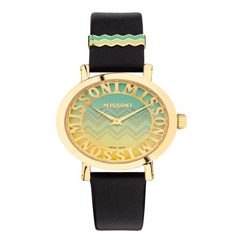 Ripley Reloj Missoni Melrose De Piel Para Mujer En Oro Amarillo Ip