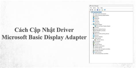 Cách Cập Nhật Driver Microsoft Basic Display Adapter
