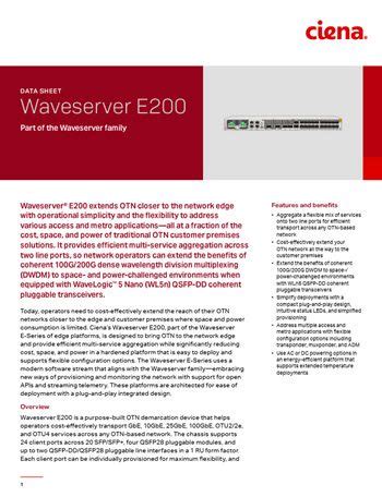Waveserver E200 Ciena