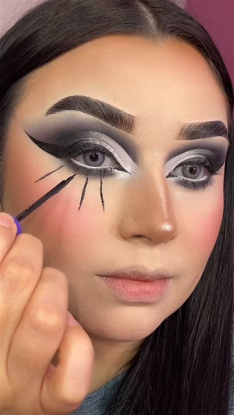 This Is A Tutorial On Spider Web Eye Makeup For Halloween Try This