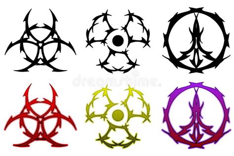 Tattoo Symbol Set Stock Vector Illustration Of Toxic 19446638