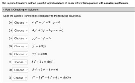 solved the laplace transform method is useful to find