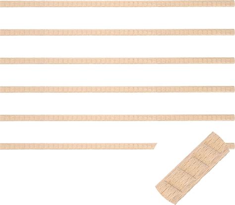 Uxcell 6pcs 1575 Decorative Wood Trim Unfinished 3d