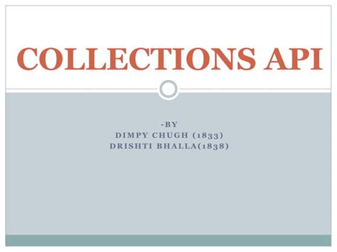 Collections Api Java Ppt