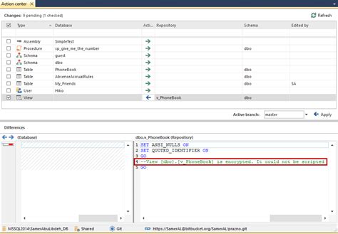 Script Comparison And Synchronization Options In Apexsql Source Control