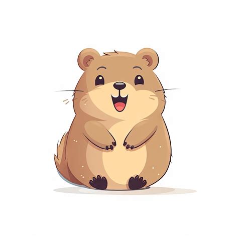 Premium Ai Image Flat 2d Illustration Of A Cute Animal