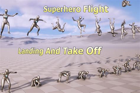 superhero flight pack 3d animations unity asset store