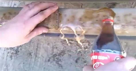 Watch Coca Cola Strip RUST Off Old Car Bumper To Leave It Sparkling Mirror Online