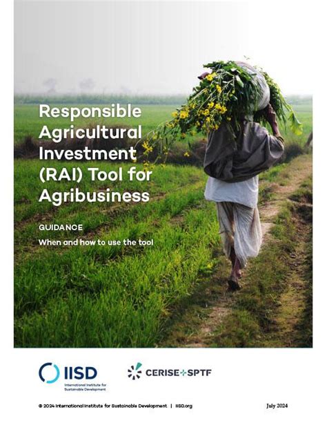 The Responsible Agricultural Investment Tool For Agribusiness