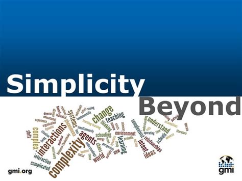 Simplicity Beyond Complexity Pptx