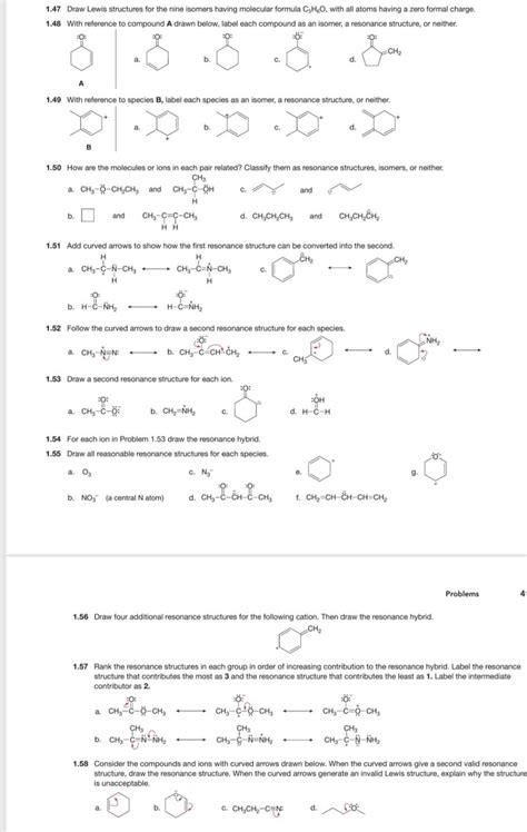 147 Draw Lewis Structures For The Nine Isomers Having Molecular Formula