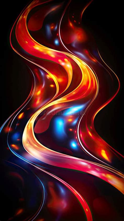 Vibrant Abstract Light Wave Background Dynamic Neon Flow Stock Illustration Illustration Of