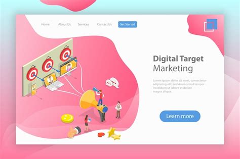 Premium Vector | Isometric flat vector landing page template of digital ...