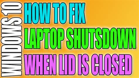 How To Stop Laptop Turning Off When Closing The Lid In Windows ComputerSluggish