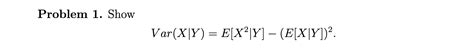 Solved Problem Show Var XY E X Y E XY Chegg Com