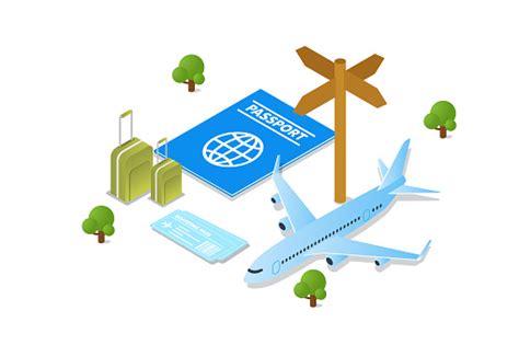 그래픽의 여행 아이소메트릭 크리에이티브 일러스트 벡터 여행 아이소메트릭 일러스트 벡터 웹 사이트 방문 페이지용 벡터 여행 아이소메트릭 0명에 대한 스톡 벡터 아트 및 기타