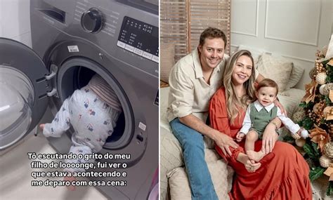 Mãe Flagra Bebê Dentro Da Máquina De Lavar E Cena Chama Atenção Na Web